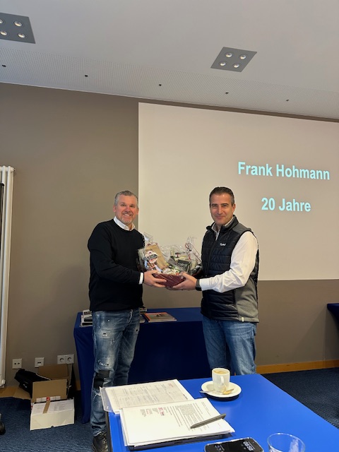 20-jähriges Betriebsjubiläum von Frank Hohmann - FUMA Hauszubehör GmbH